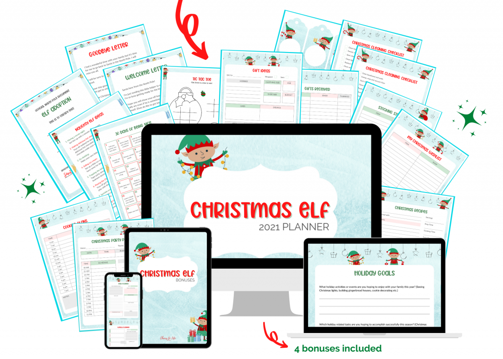 Christmas Elf Holiday Planner - Thank You - Cheerful Shop